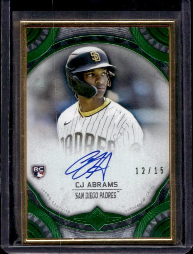 2022 Topps Transcendent CJ Abrams #TCA-CJA Rookie Autograph Green Foil ...