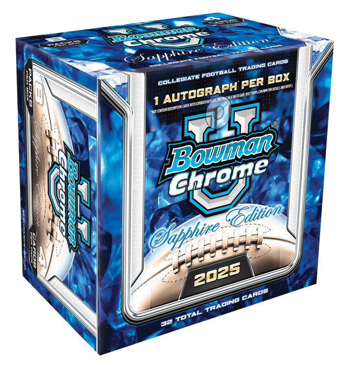 2025 Bowman Chrome University Football Sapphire Edition Box – Honey ...